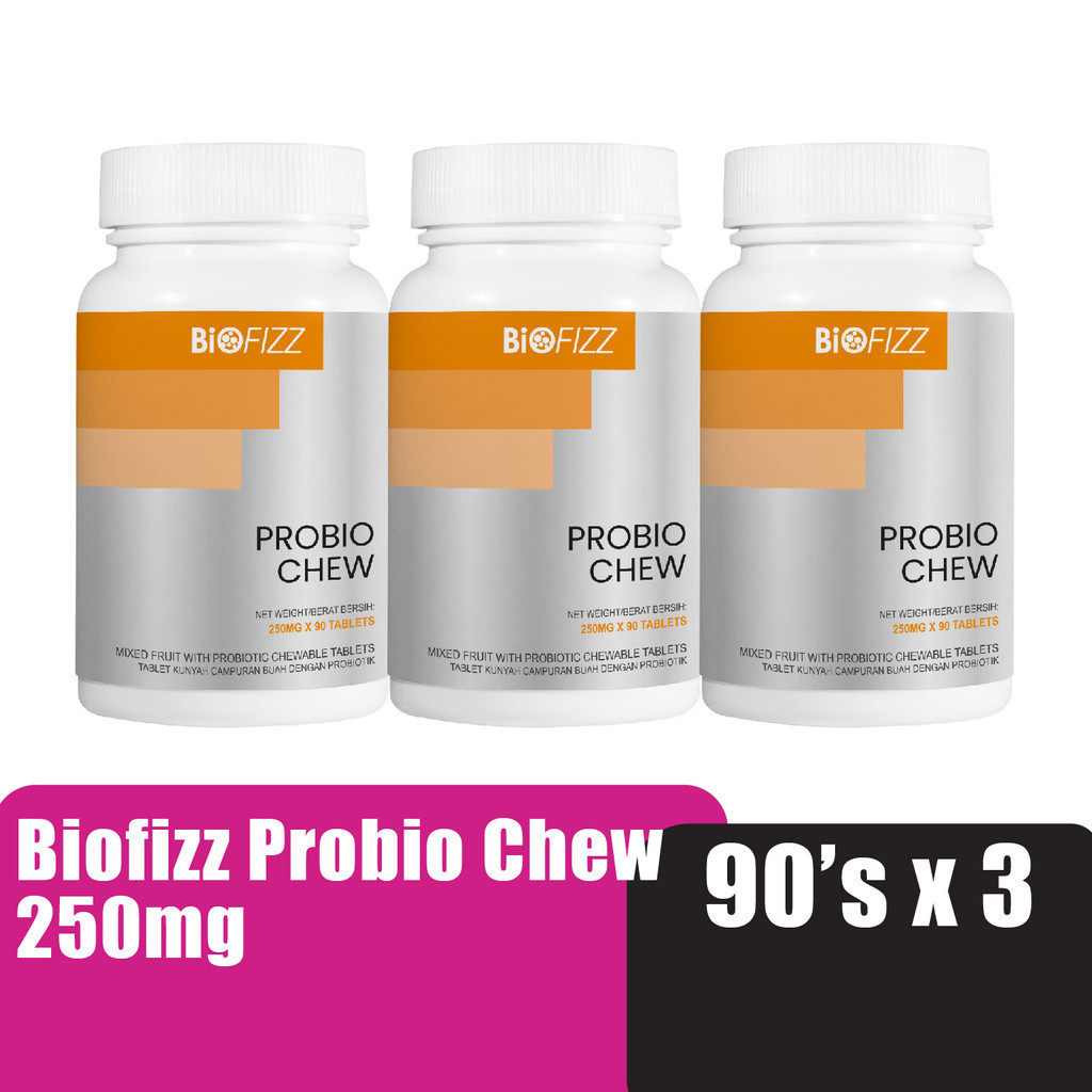 BIOFIZZ Probio Chew 90'S X 3 益生菌 Probiotic Supplement Probiotik ...