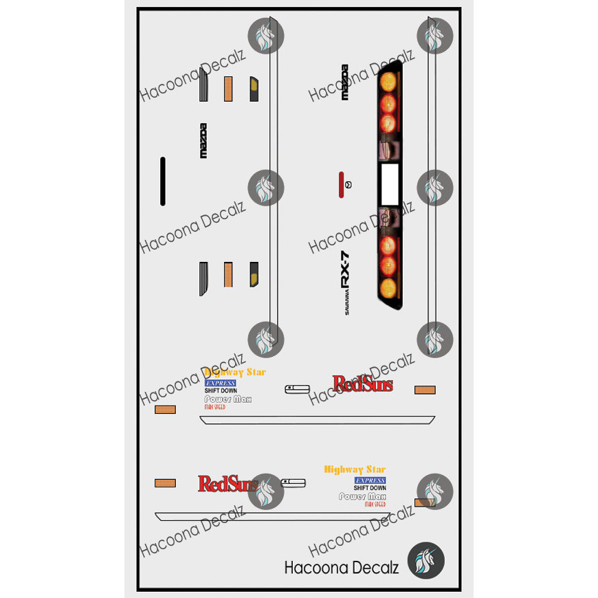 Ryosuke Mazda RX7 FC Initial D Water Slide Decal | Shopee Malaysia