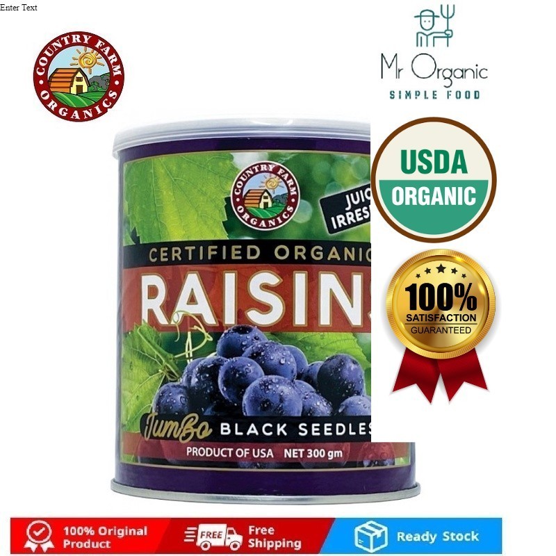 Country Farm Organic Organic Dried Black Raisins (300g) | Shopee Malaysia