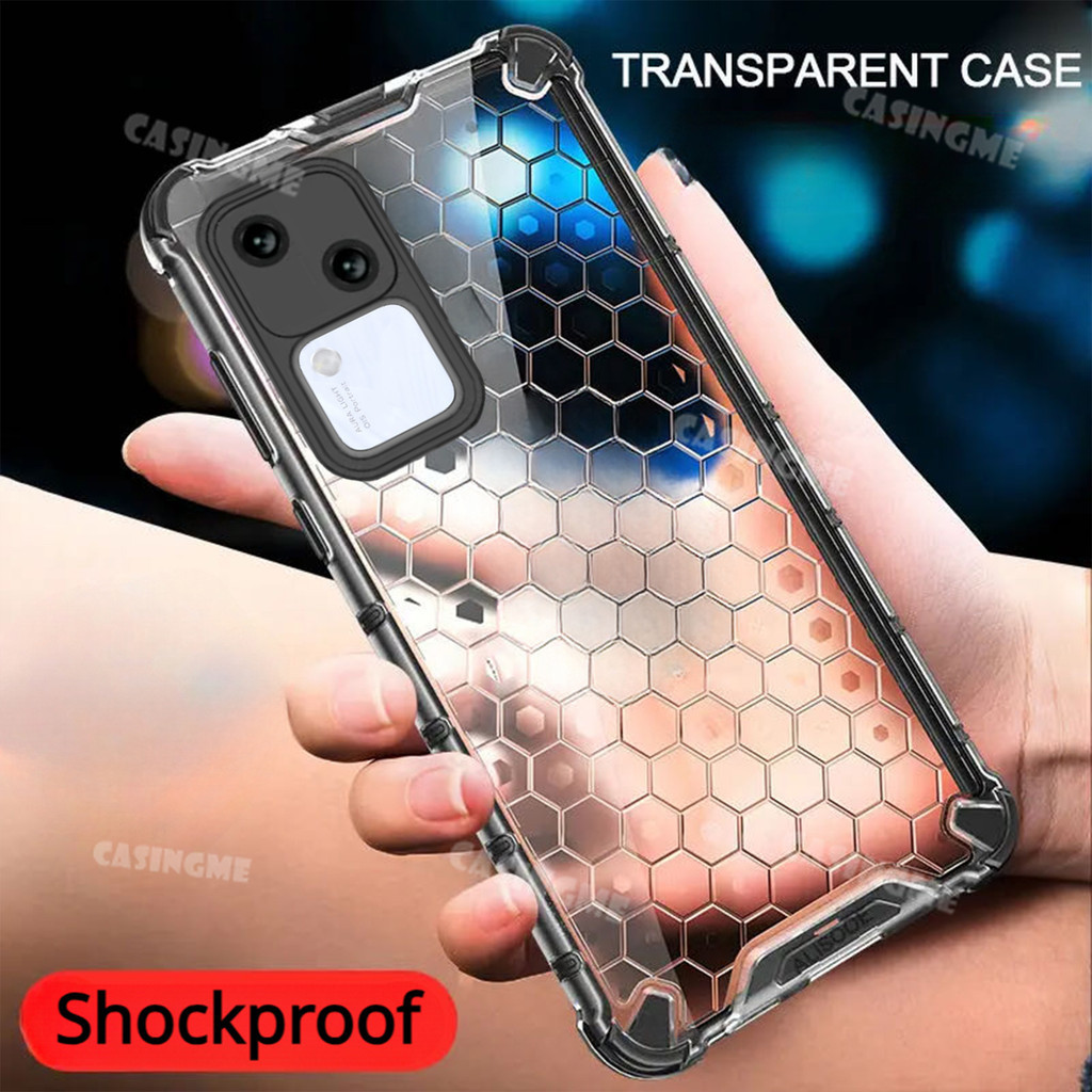 Vivo V30 5G V30Pro 2024 Shockproof Bumper Transparent Honeycomb Casing For VivoV30 5G Vivo V 30 ...