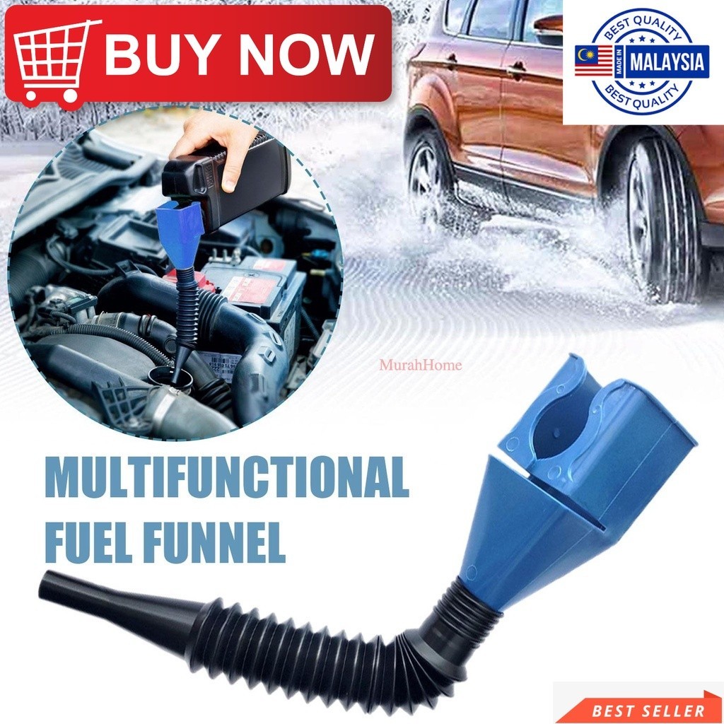 MH Folding Telescopic Hose Gasoline Refueling Funnel Square Bayonet Oil ...