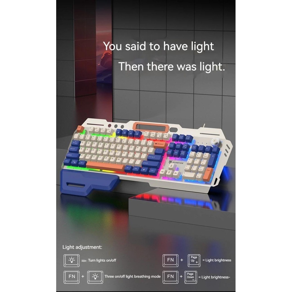 Xuan Silver Fox K90 Mechanical Touch Metal Keyboard And Mouse Set 104 ...