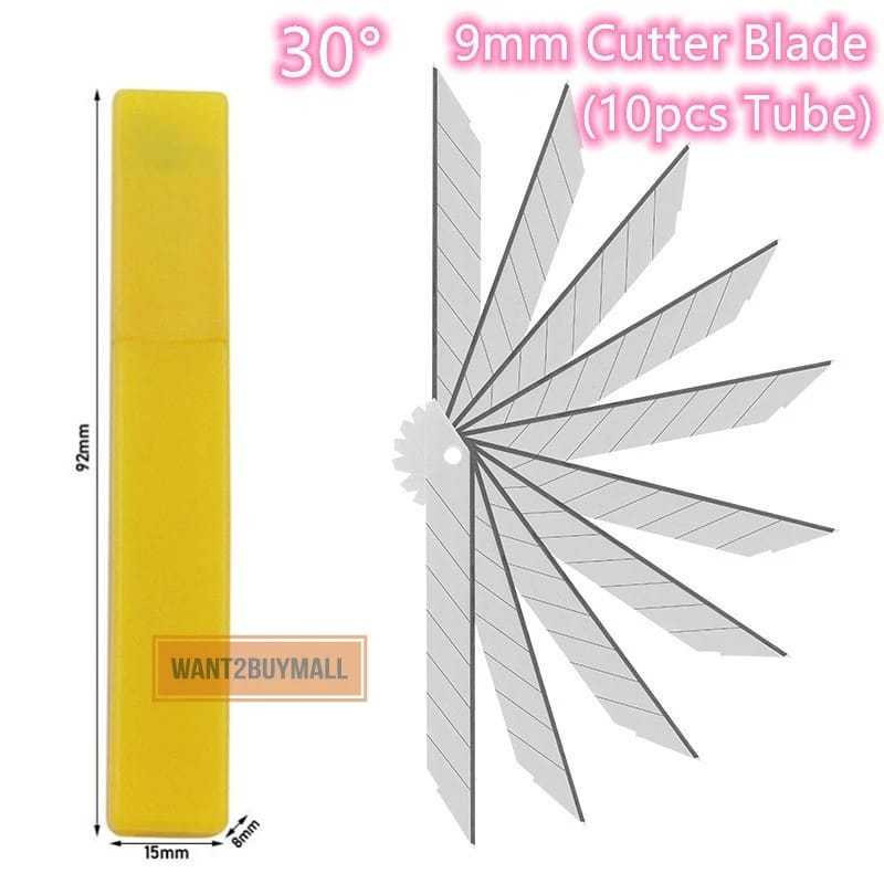 9mm Utility Cutter Knife Small Cutter Blade Refill(1 box/10pcs) | Shopee Malaysia