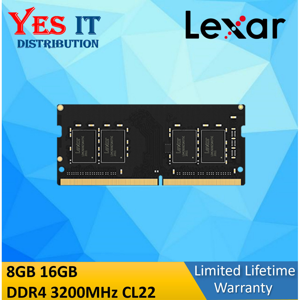 Lexar DDR4 3200MHz SODIMM Notebook Memory RAM (8GB / 16GB / 32GB) | Shopee Malaysia