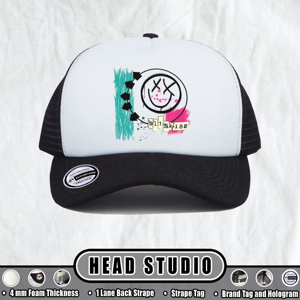 Blink 182 Trucker Hat Mens Hat Trucker Hat Band Baseball Band Hat Mesh