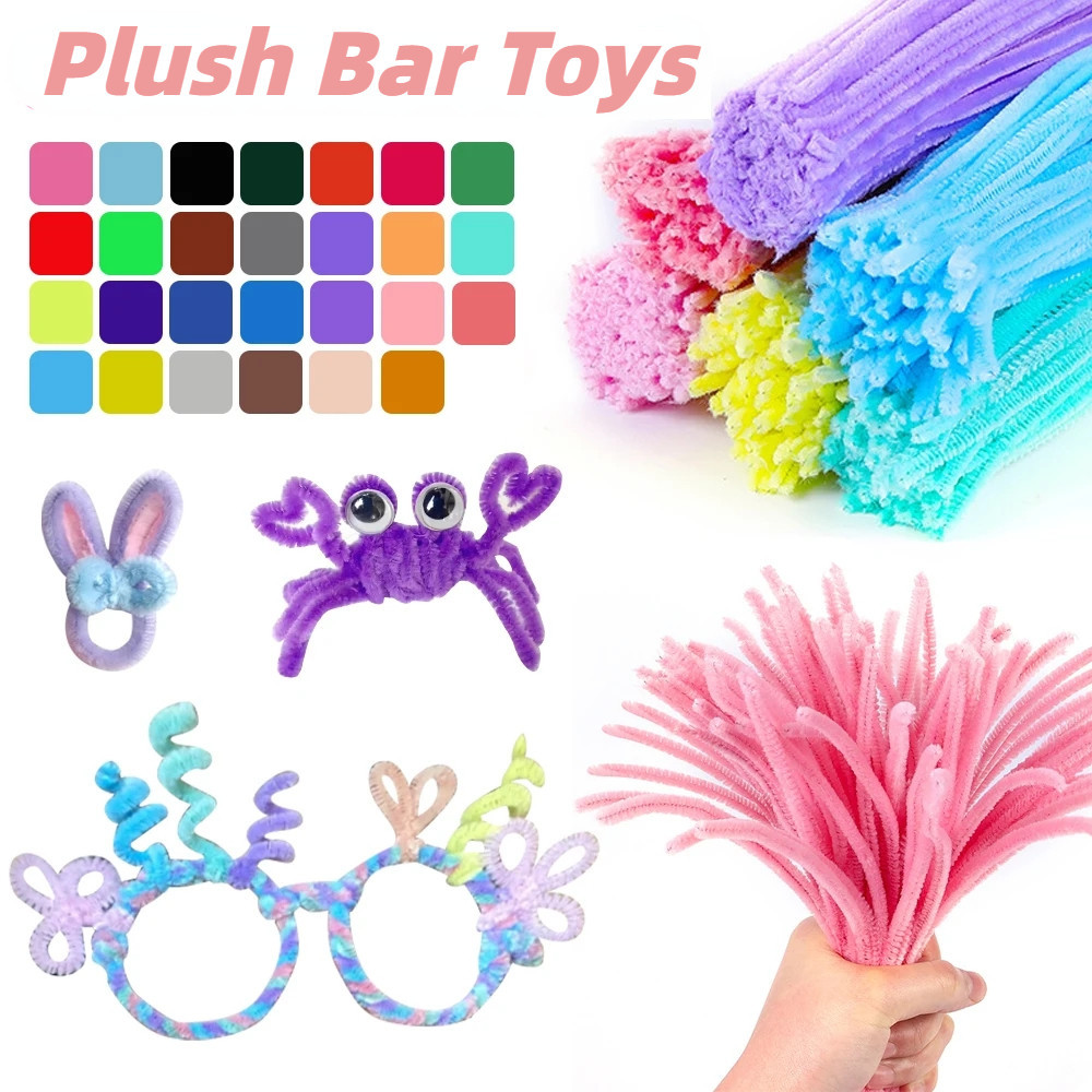 50-100Pcs Creativity Chenille Stems Twisting Bar Wire Pipe Kids ...
