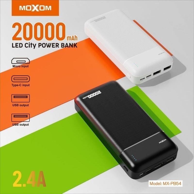 Moxom 20000 Mah Power Bank MX-PB54 | Shopee Malaysia