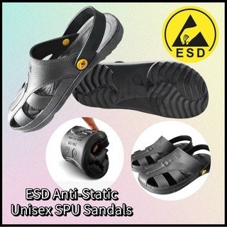 【Uhome】ESD Anti-Static Sandals SPU Toe Protection Slippers l Unisex ESD ...