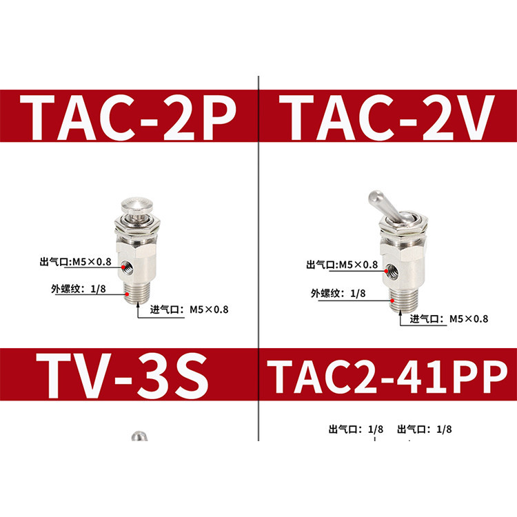 Koganei Pneumatic Mechanical Valve TAC2-41V/41P/31V/31P/2V/2P/41PP TAC-4V/4P/3V/3P/2V/2P Manual ...