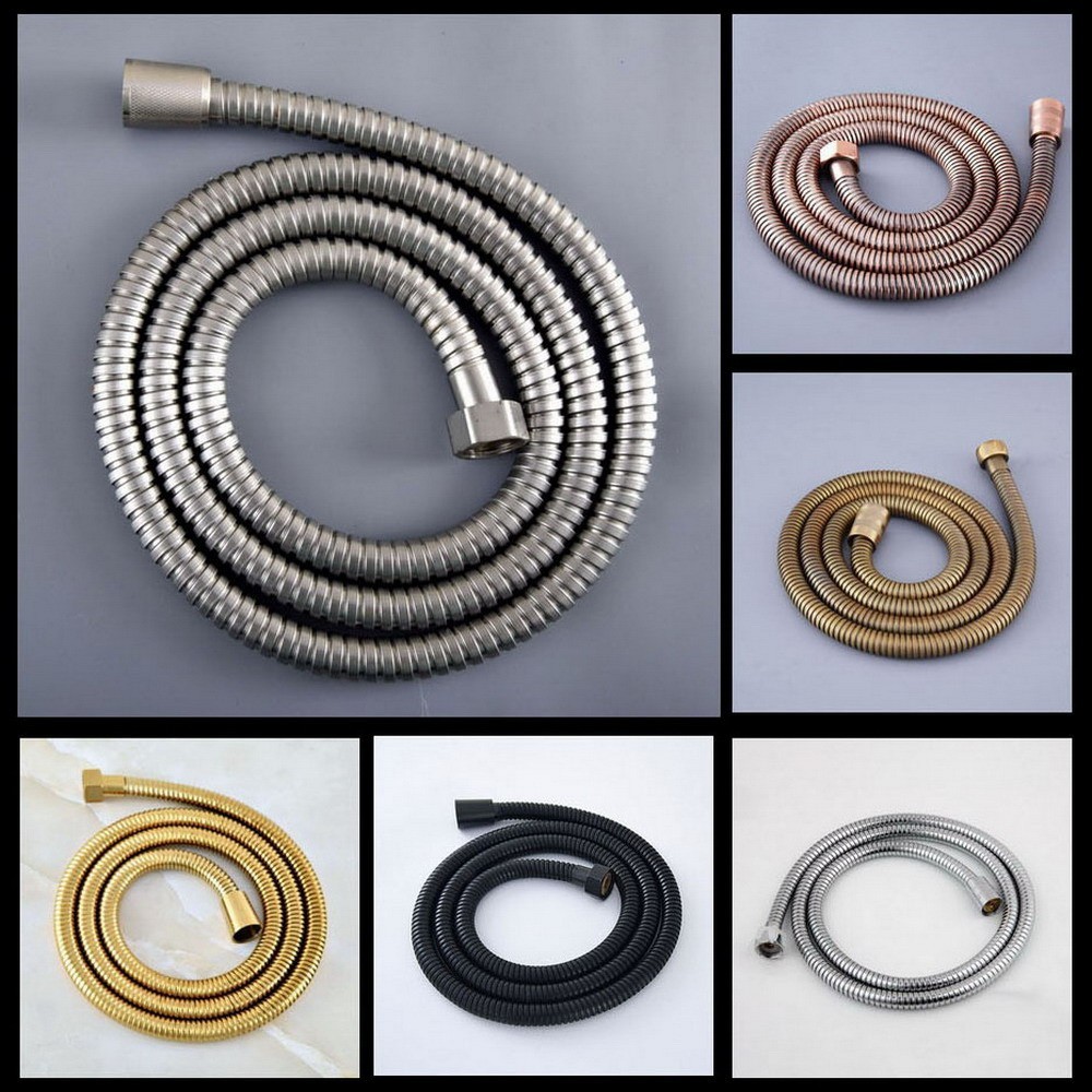 1.5M Stainless Steel Shower Pipe Flexible Replacement Bath Shower Hose ...