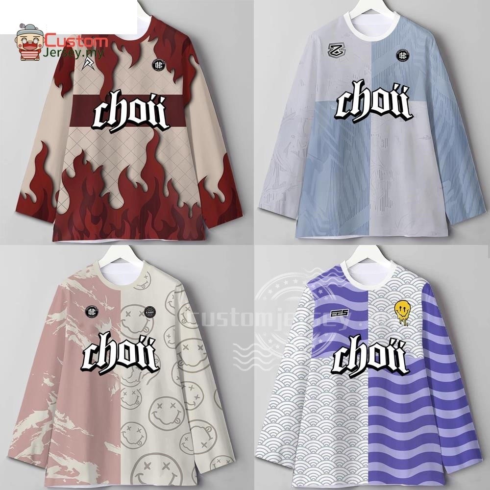 Jersey Lengan Panjang Perempuan Lelaki Custom Name Plus Size Sufei-2024 ...