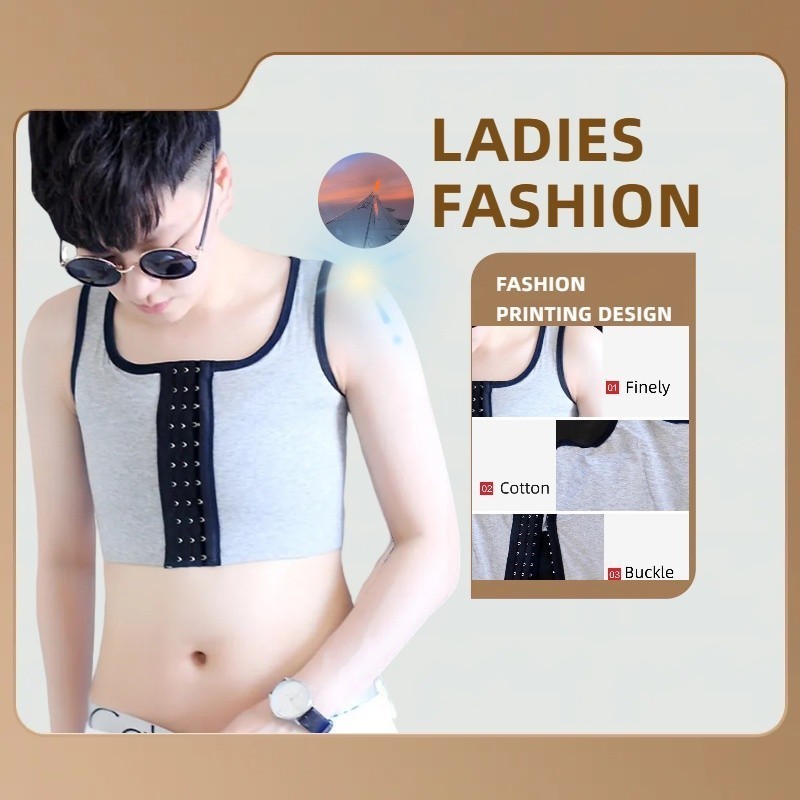 Sports Bra Breast Binder Bandage Chest Breast Tank Top Binder Corset ...