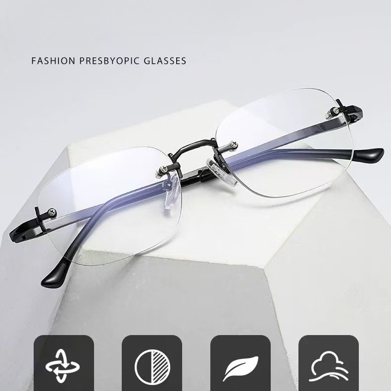 High Quality Smart Zoom Reading Eye Glasses For Men Anti Rad Look Far ...