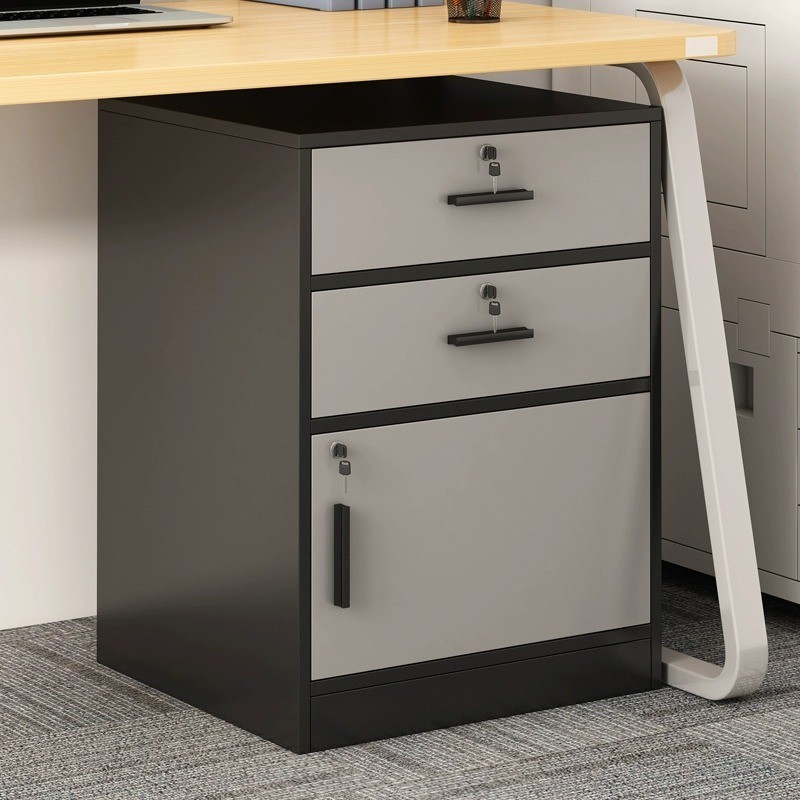 File Cabinet Office Desk Storage Cabinet with Lock Low Cabinet Chest of ...