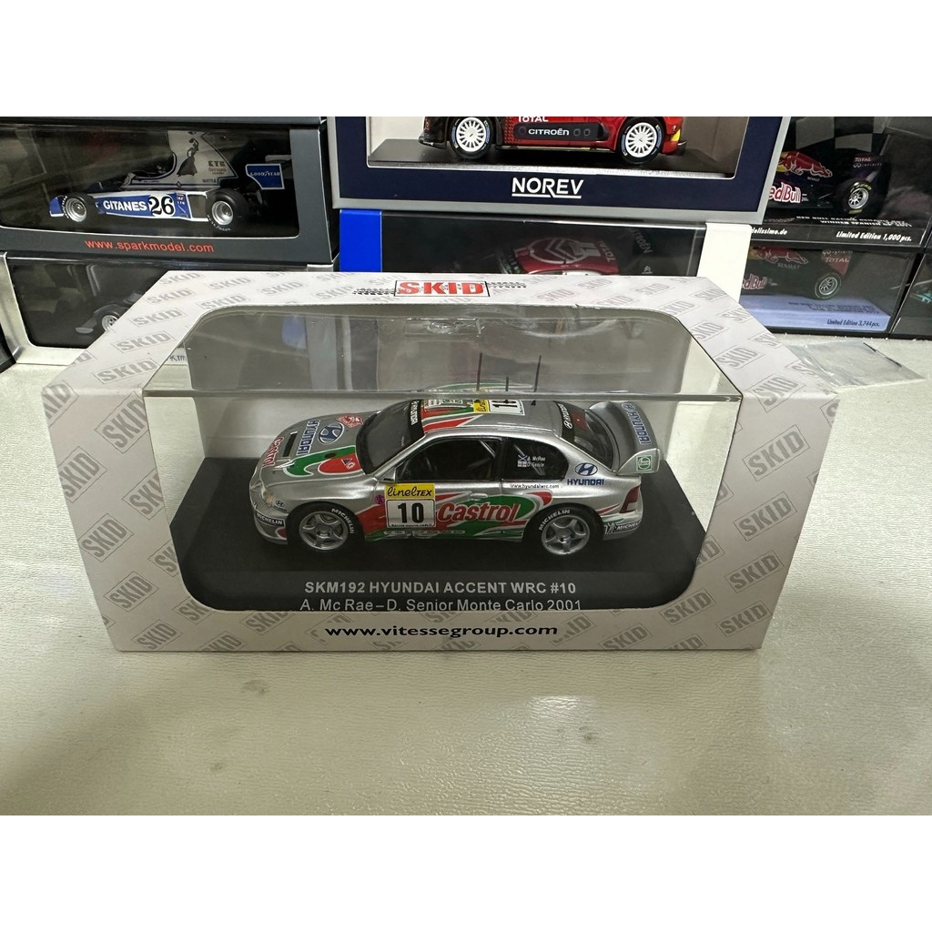 Vitesse 1/43 Hyundai Hyundai Accent WRC 2001 Monte Carlo Tension Car ...