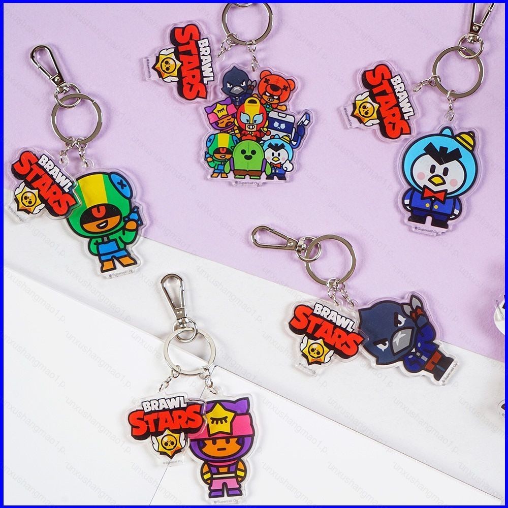 ZX LISA Brawl Stars Keychain Acrylic Bag Pendant Max P Man Black Crow ...