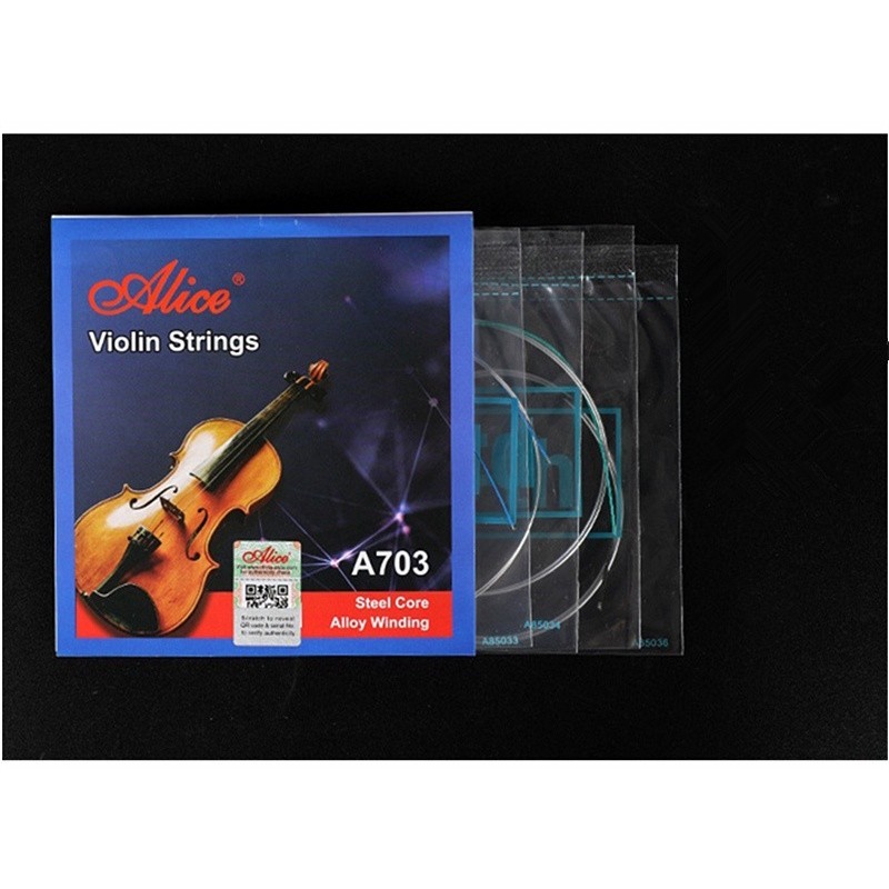 Alice A703 1 Set Violin Strings 4 Pieces E A D G for 1/8 1/4 1/2 3/4 4/4 爱丽丝 小提琴 套弦 小提琴 演奏 琴弦 ...