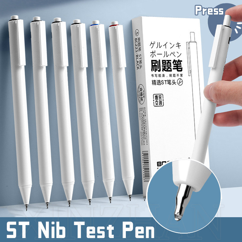 Quick Drying Smooth Ballpoint Pen - 0.5mm ST Nib Test Pen - Black/Red ...