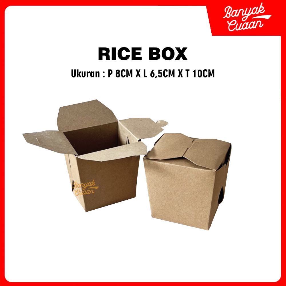 Paper RICE BOX (1 PCS) / FOOD PAIL / RICE BOX PAPER / FOOD PACKAGING ...
