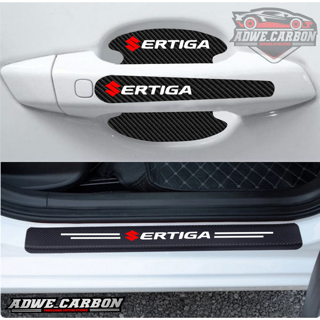 3d carbon sill plate sticker for ertiga car 3d carbon sticker for ...