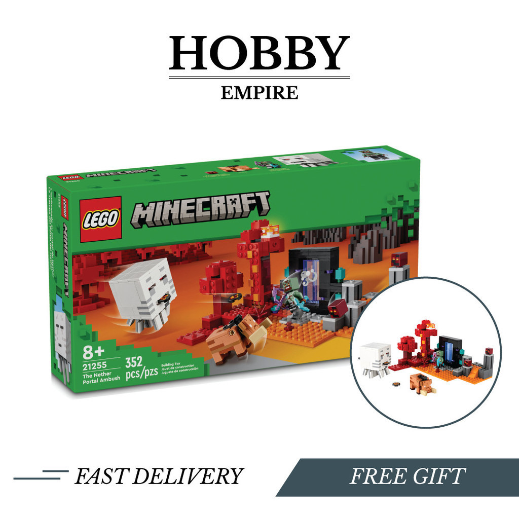 LEGO Minecraft 21255 The Nether Portal Ambush *Original LEGO + Extra ...
