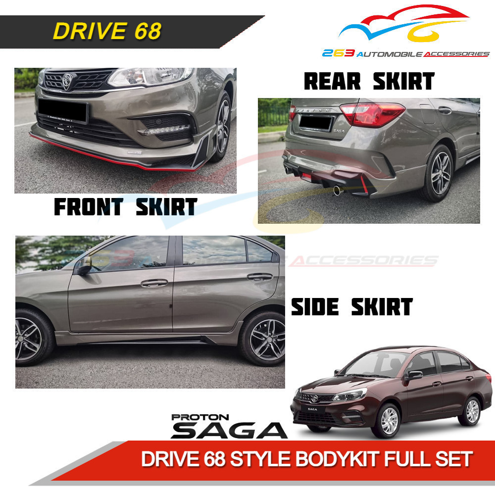 PROTON SAGA VVT 2019-2023 D68 FACELIFT KIT BODYKITS BODY KIT 'PU' FRONT ...