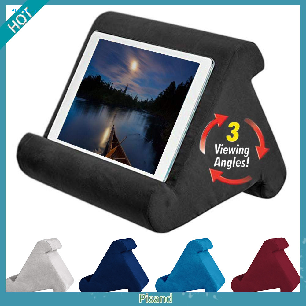 Pisand Soft Pillow Triangular Mobile Phone Tablet Reading Stand Holder ...