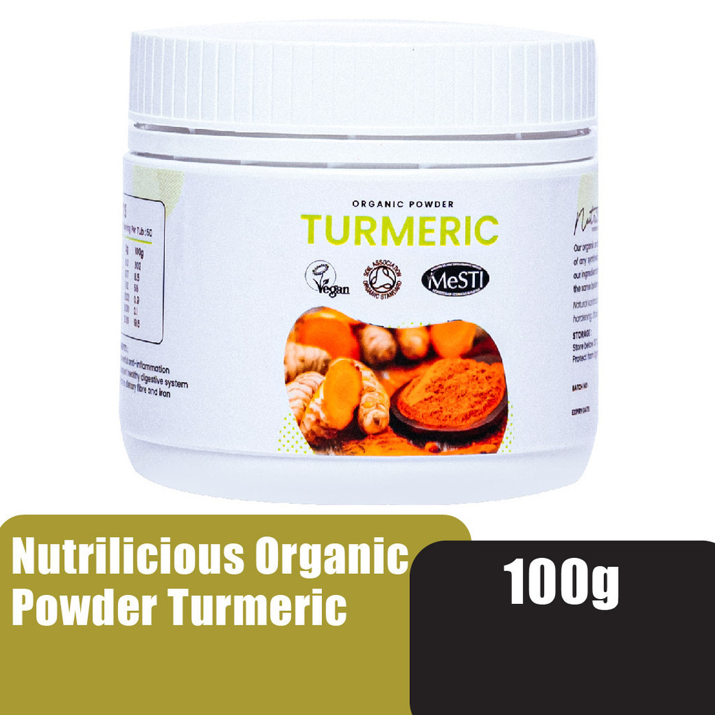 NUTRILICIOUS Organic Turmeric Powder 100g 姜粉 100% Authentic | Tumeric ...