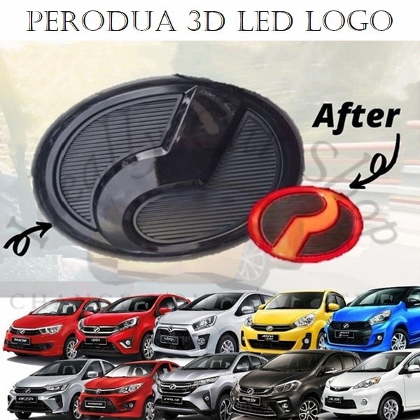 Happy PERODUA LED LOGO FRONT REAR ATIVA ALZA ARUZ AXIA BEZZA MYVI ...