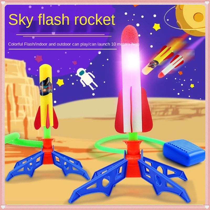 LED Skyrocket Flying Blaster Rocket Launcher Kids Toy with Flash Light ...