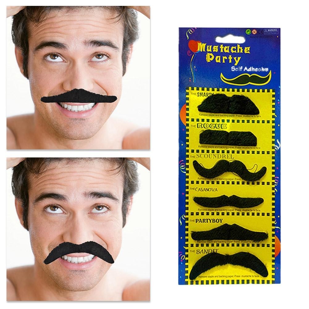 Stick On Fancy Dress Moustaches Tashes Fake Moustache Beard W1V2 ...