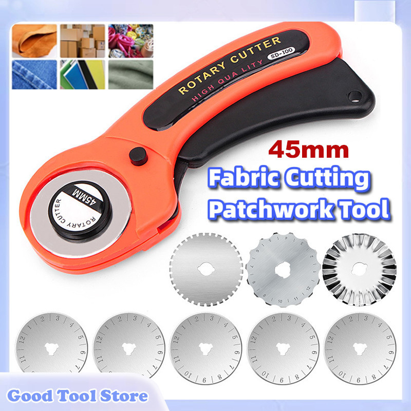45mm Rotary Cutter Leather Cutting Tool Cloth Craft Fabric Circular ...