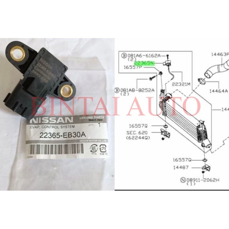 *Nissan D40T, D23t Np300 Navara 2.5 Map Sensor, Intercooler Switch ...