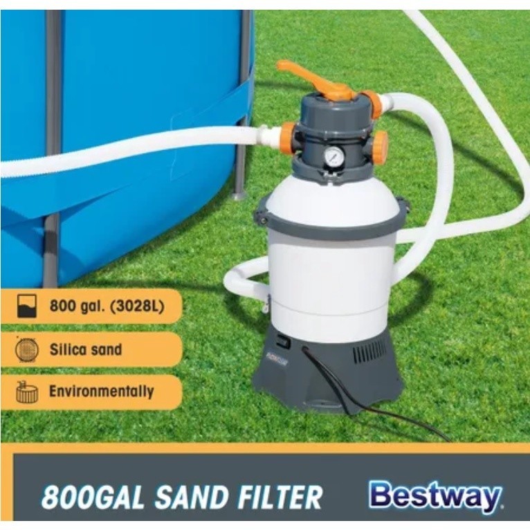 BESTWAY Sand Filter 3028Liter/Hour Large Capacity Above Ground Pool ...