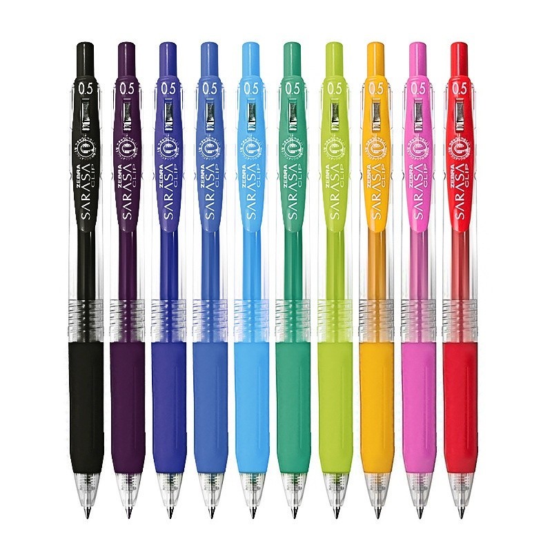Zebra Sarasa Clip Gel Pen 0.5MM JJ15 Japan (black/Blue/Red/Dark Blue ...