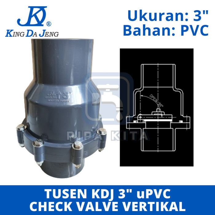 Tusen uPVC Valve 3 Inch Kdj Swing Check Valve Pvc 3 Dim Vertical | Shopee Malaysia