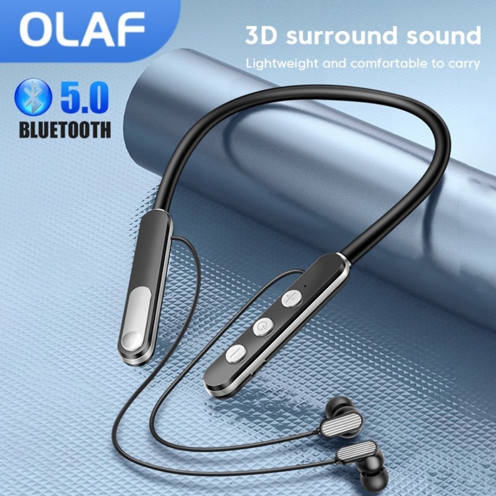 Neckband Headphones Fone Bluetooth Earphones Wireless Earbuds With Mic ...