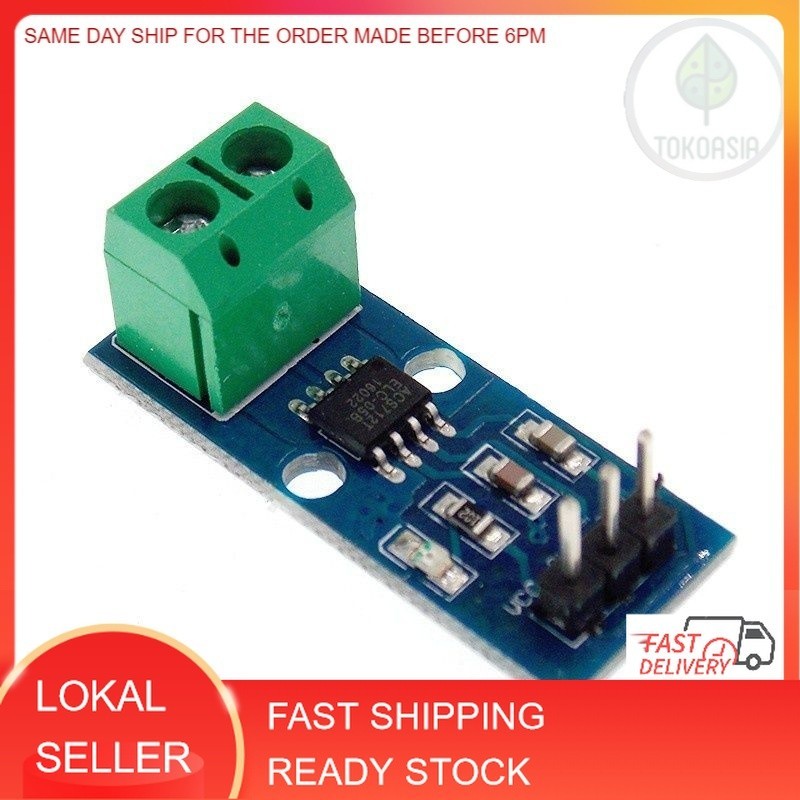 (Local Stock) 5A/20A Range Hall ACS712 ACS712T Current Sensor Module ...