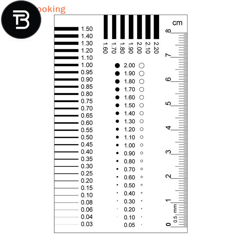 TB] Badge gauge Stain card Point gauge wire gauge film ruler Stain ...