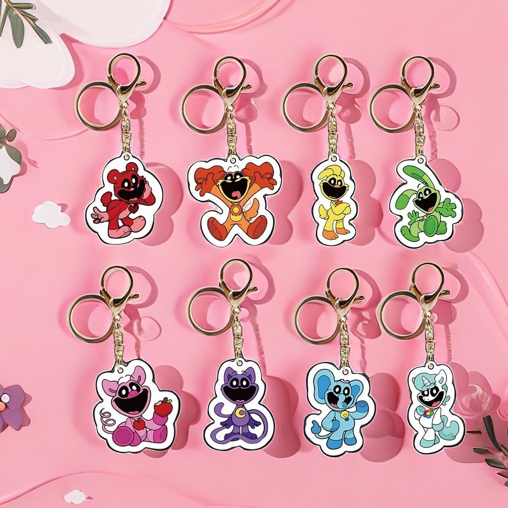 Game Smiling Critters Acrylic Keychain Monster Game Hopscotch Catnap ...