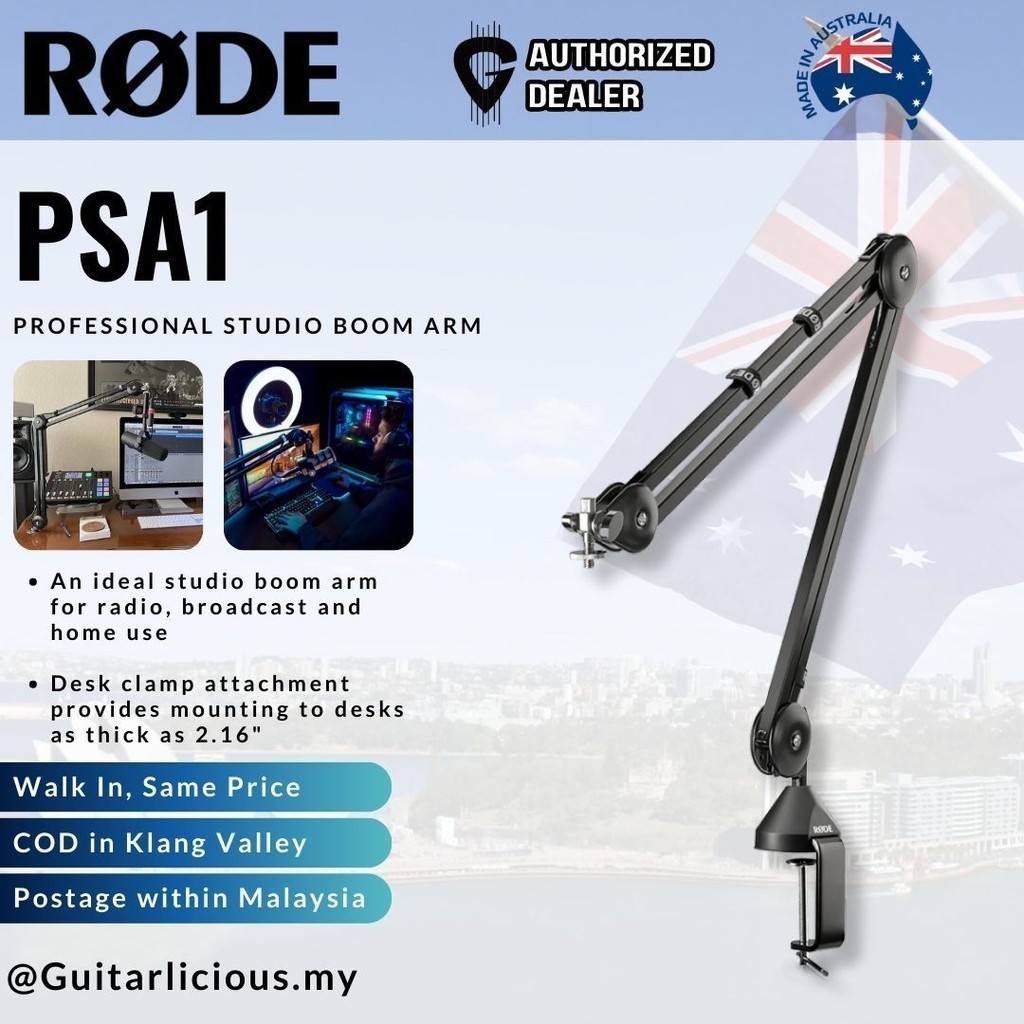 Rode PSA1 Studio Boom Arm for Radio, Broadcast, Studio and Home Use ...