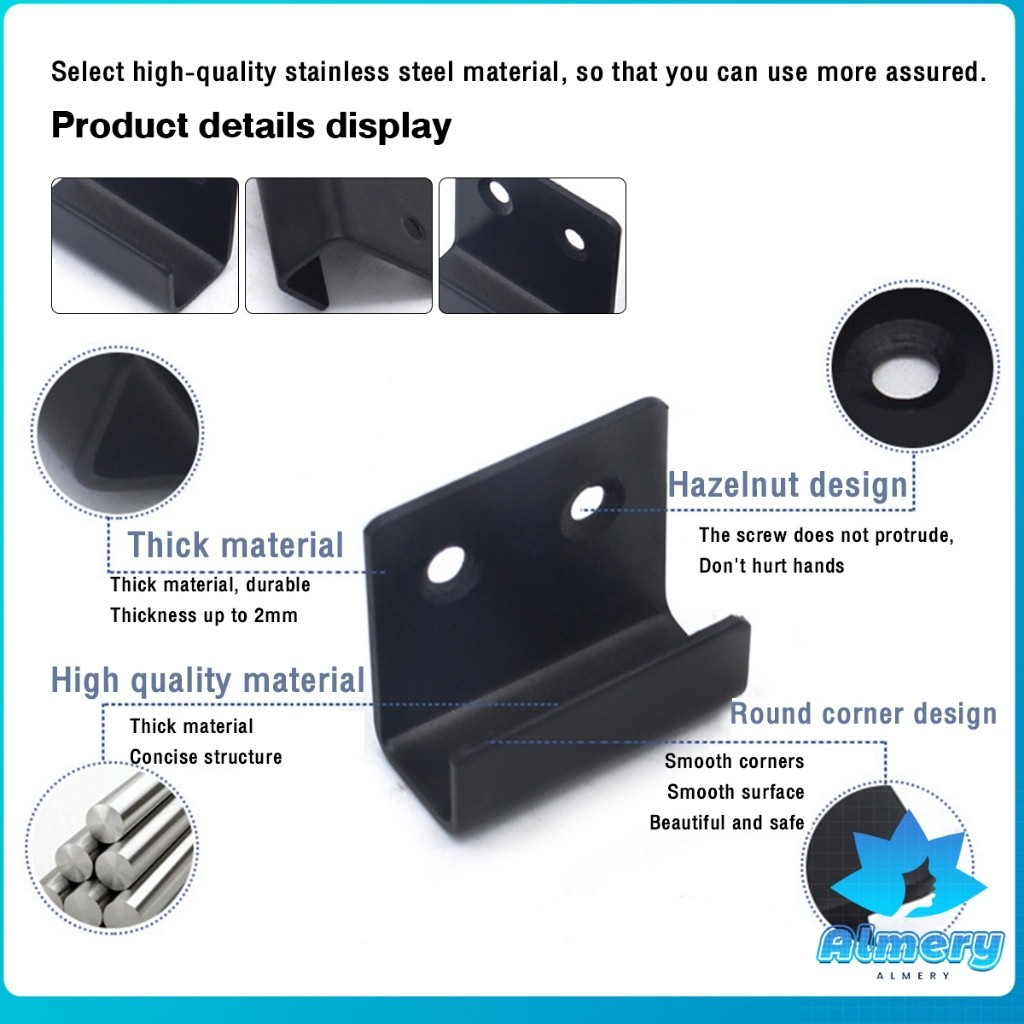 AY Black Tile Bracket Wall Mount Ceramic Tile Billboard Display Holder ...