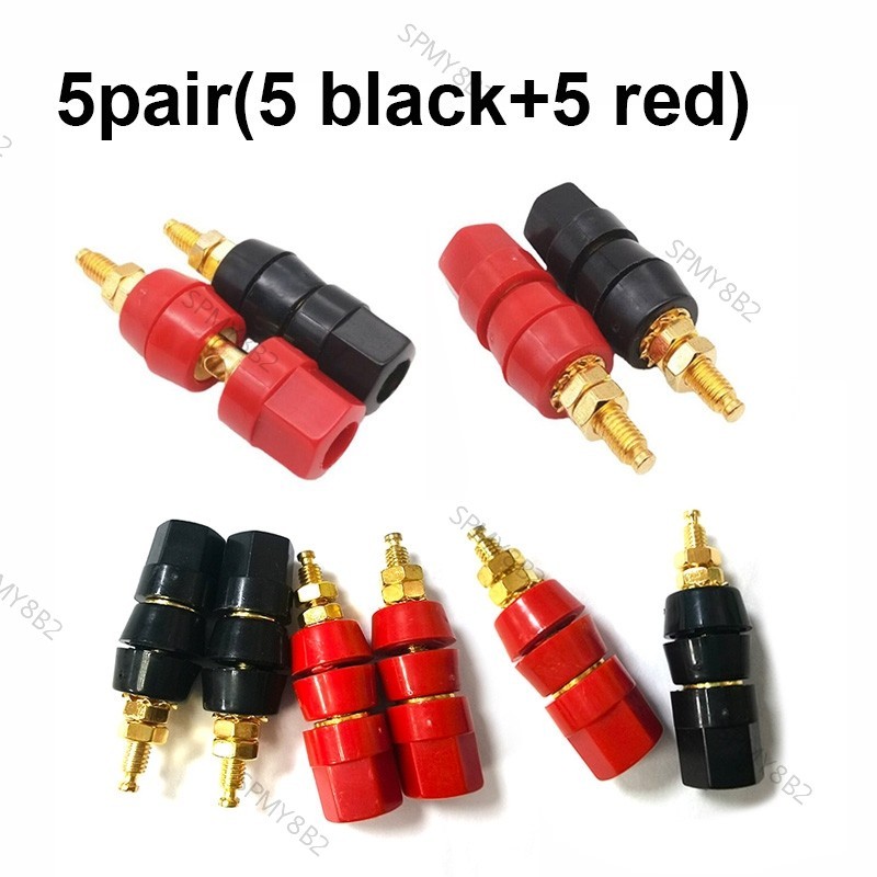 5pairs Terminals Red Black Connector Amplifier Terminal Binding Post ...