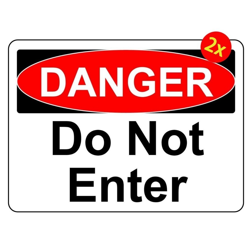 2X DANGER DO NOT ENTER OSHA DECAL SAFETY SIGN STICKER | Shopee Malaysia