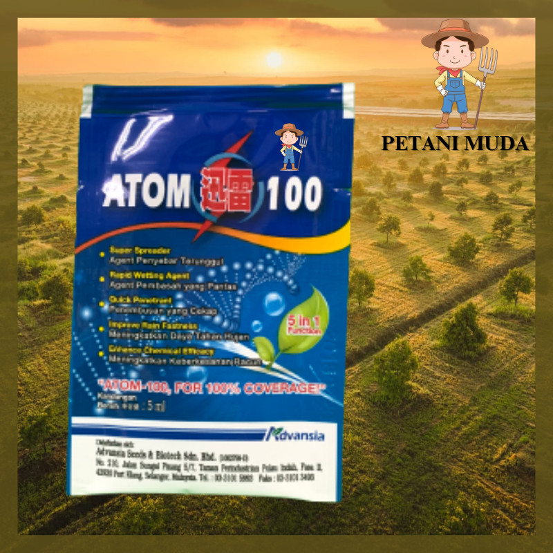 [ORIGINAL] 1pkt 5g ATOM 100 ADVANSIA Pelekat Racun/Adjuvant/Surfactant ...