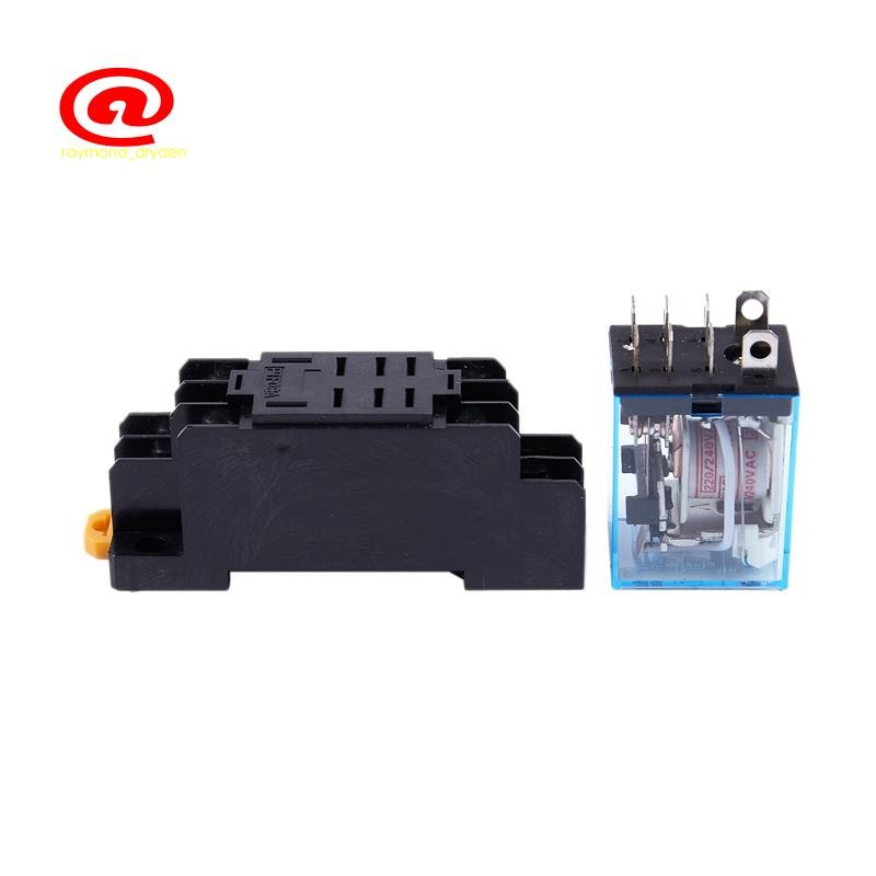 LY2NJ HH62P-L JQX-13F 220V AC Coil DPDT Power Relay 8 Pin w PTF08A Socket | Shopee Malaysia