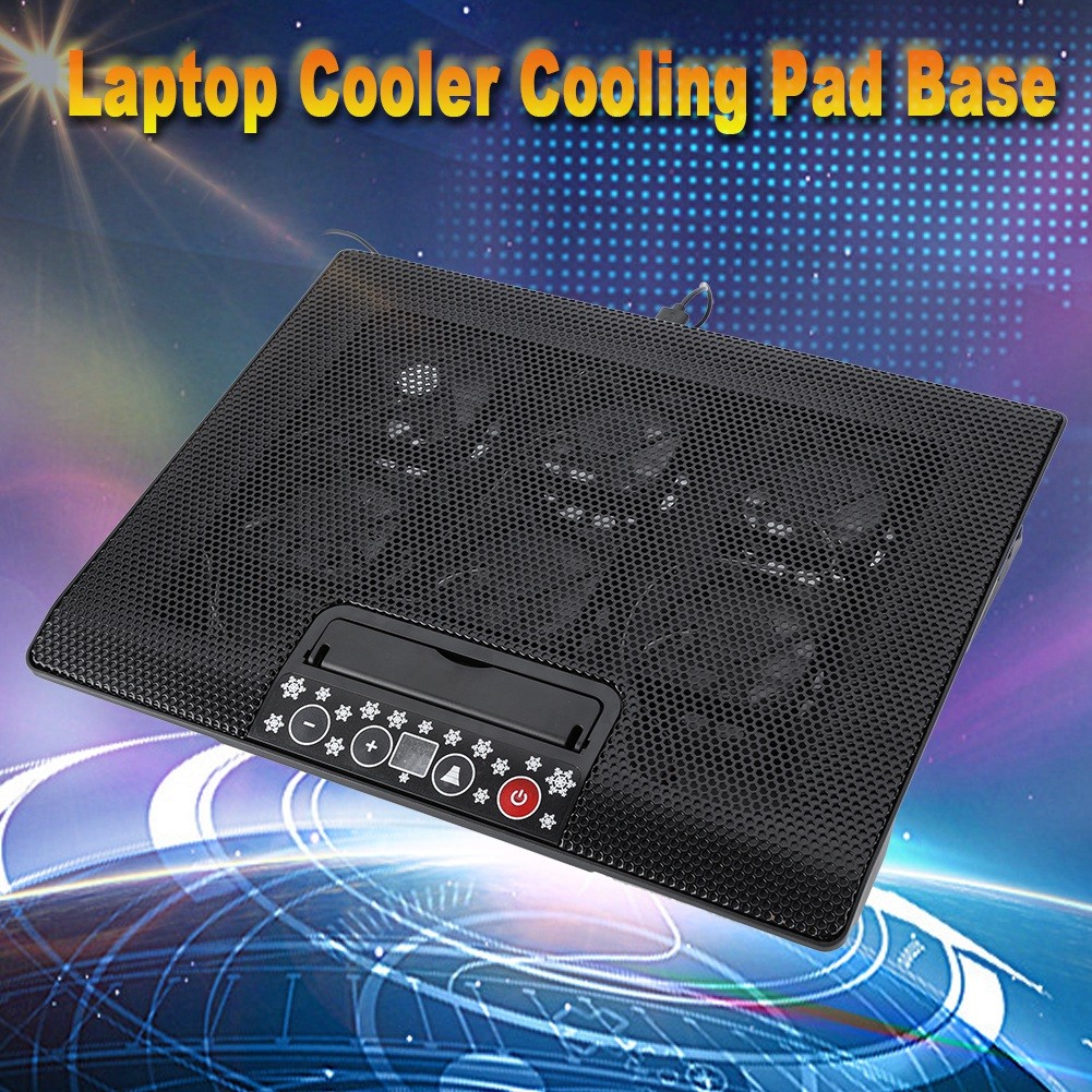 Maib Laptop Cooler USB 6 Fans Cooling Pad Base with Blue LEDs Angle ...