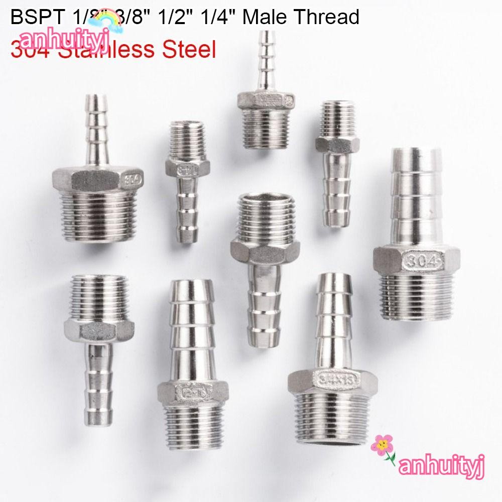 LANJ 1Pcs Hose Connector, Male Thread 304 Stainless Steel Pipe Joint ...