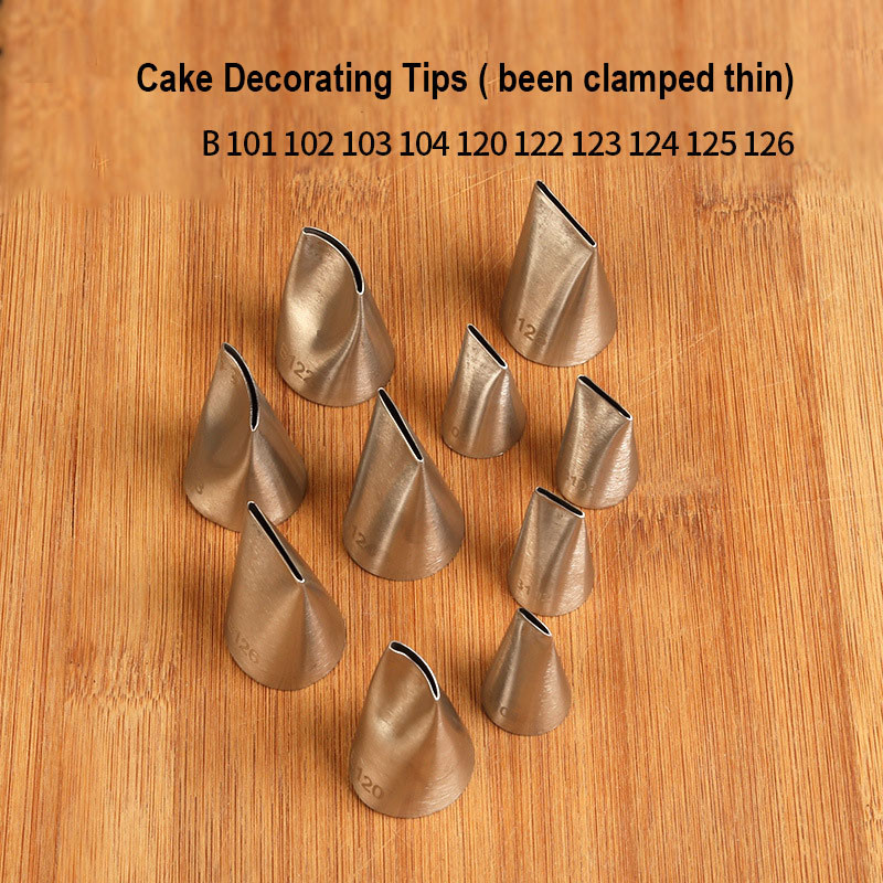 10 Types Clamped Piping Tips Stainless Steel Cake Decorating Tip ...