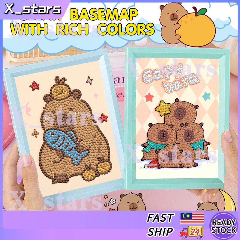 Capybara Labubu My Melody Kuromi Diamond Painting With Frame For Kids ...